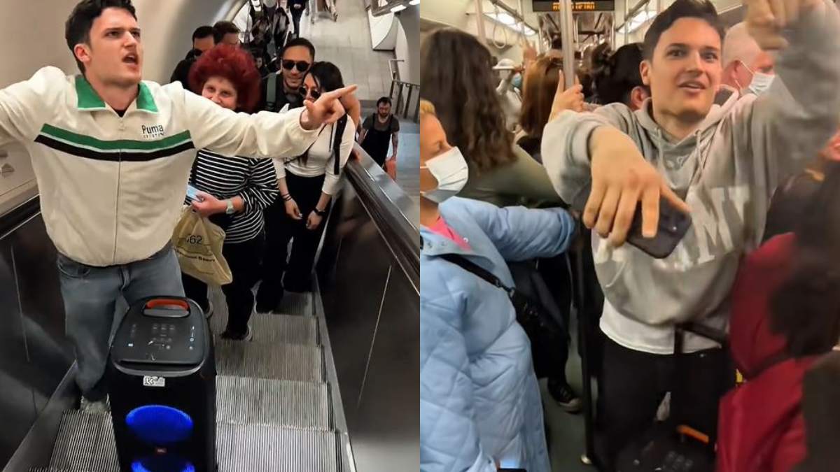 Τύπος μπουκάρει με ηχείο στο μετρό της Αθήνας και διχάζει το TikTok - Η ...