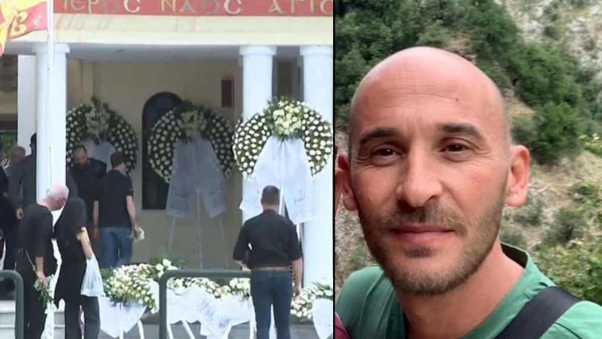 Βαρύ κλίμα στην κηδεία του Σπύρου Σέββου: Τραγικές φιγούρες μητέρα ...