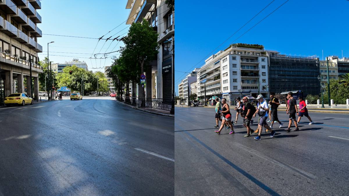 Η ήρεμη Αθήνα του Αυγούστου: Σιωπή στους δρόμους και συνωστισμός στις ...
