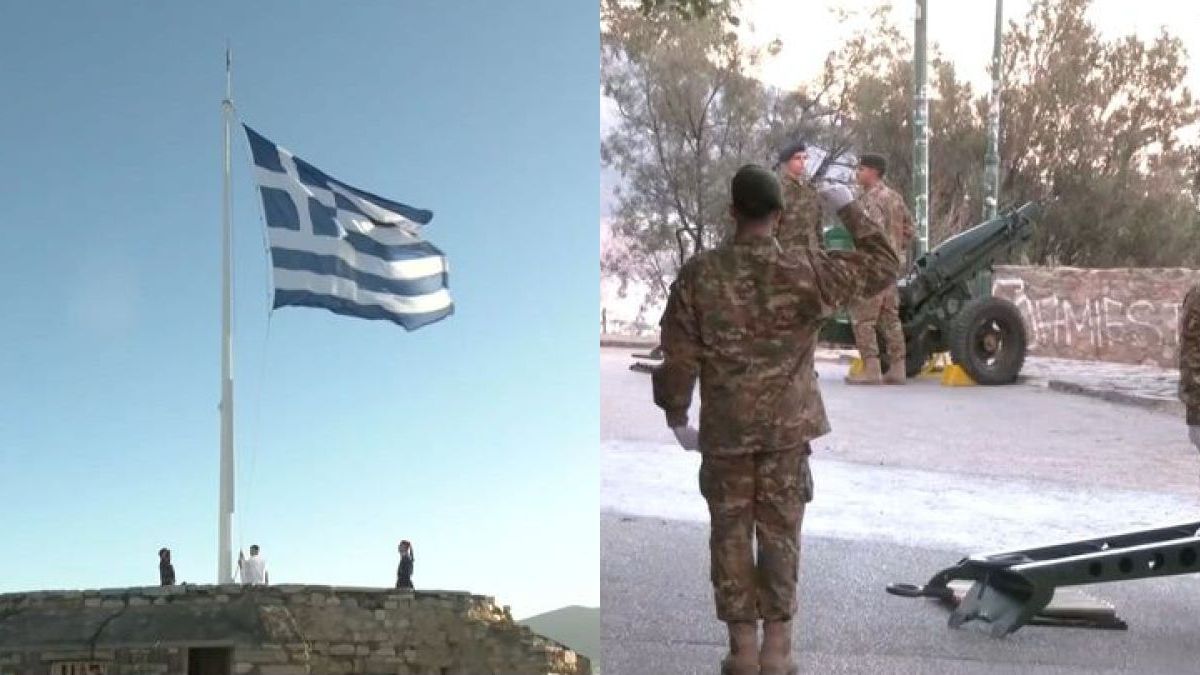Συγκίνηση για την 28η Οκτωβρίου: Η έπαρση της ελληνικής σημαίας στην ...