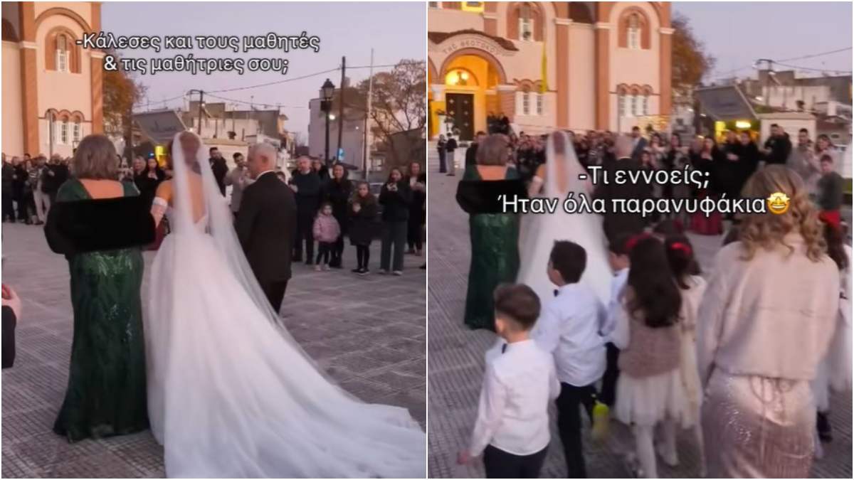 Viral νύφη: Η δασκάλα που έκανε παρανυφάκια τους μαθητές της στο γάμο ...